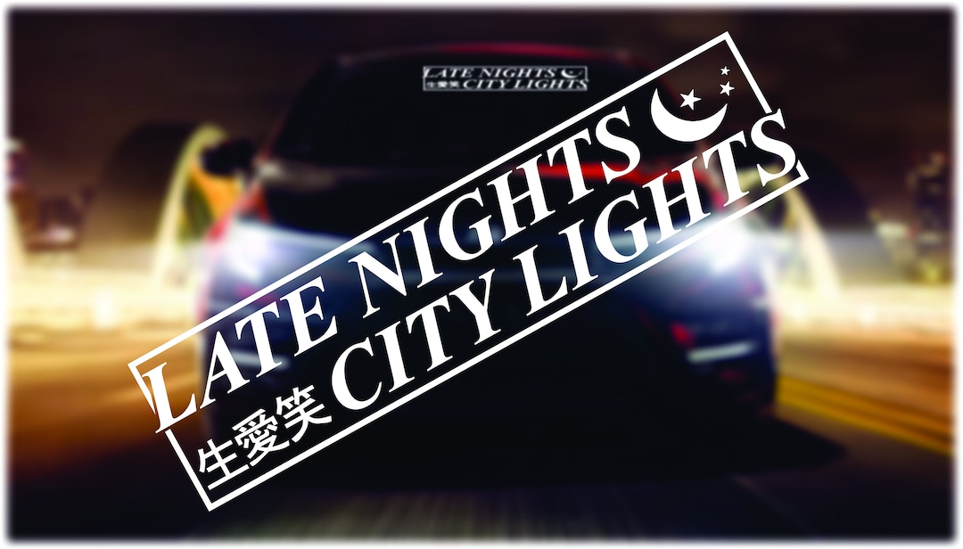 Late Night City Lights Car Decal, JDM Racing Vinyl Sticker - Etsy