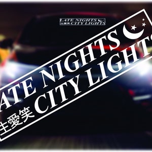 Late Night City Lights Windshield Decal Window Decal Car Sticker Car ...