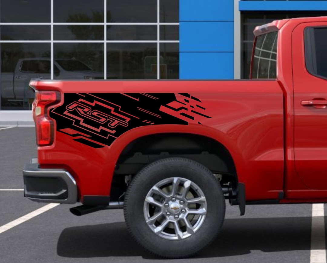 Custom Chevy Silverado 1500 RST Bedside Graphic Decal (2 Pcs),rst,2019 ...