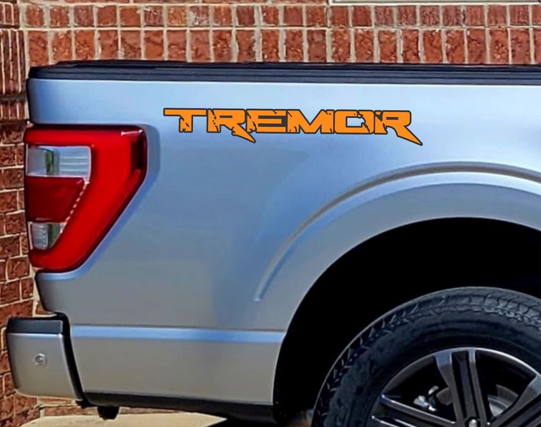Dual Colored Distressed Tremor Bedside Truck Decal, F150 Decal Ford ...