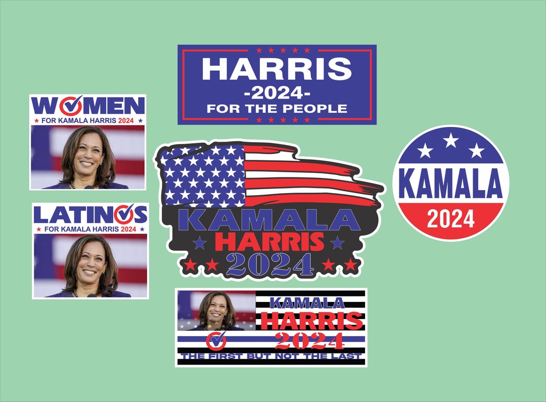Kamala Harris 2024 Vinyl Sticker, USA Democrat Political Sticker ...