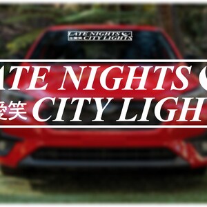 Late Night City Lights Windshield Decal Window Decal Car Sticker Car ...