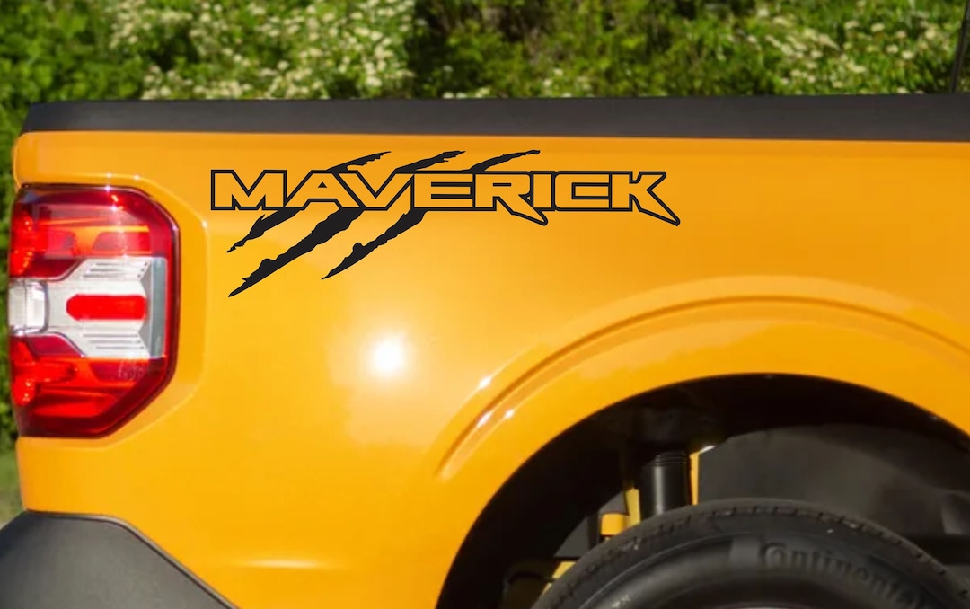 Ford Maverick Vinyl Decal Sticker 2pcs, Bedside Truck Decal Calcomanía ...