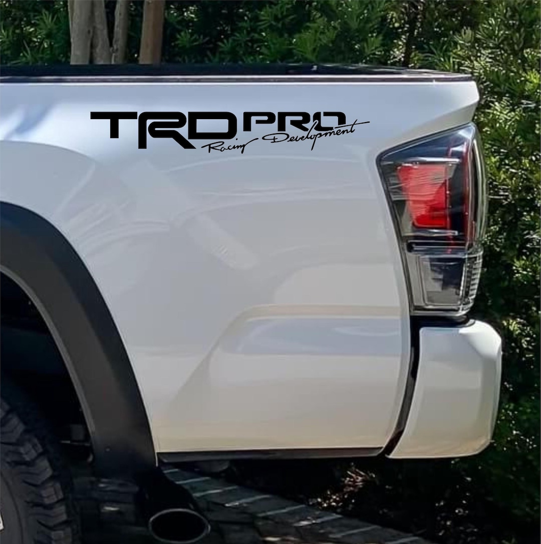 X2 TRD Pro Toyota Racing Development Tacoma Tundra Bedside Decal Vinyl ...