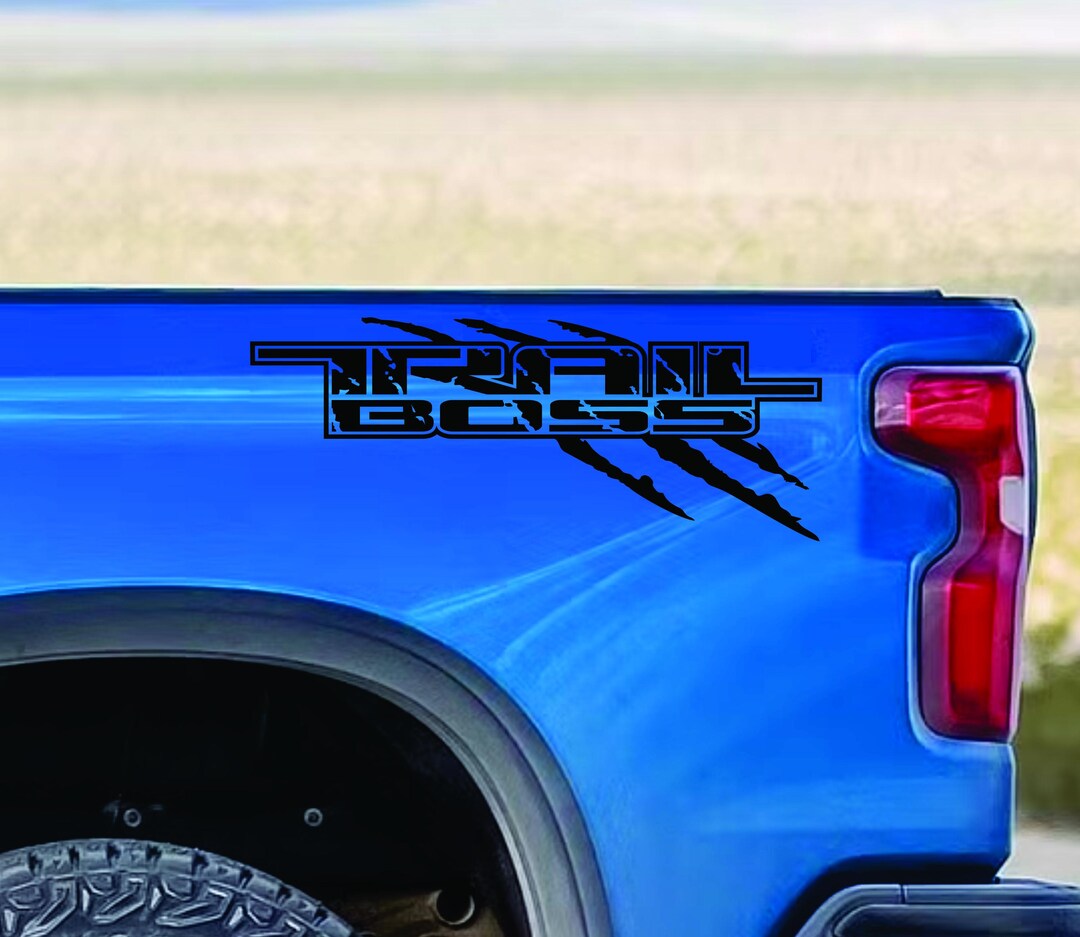 Custom Claw Mark Trail Boss Decal Set (2 Pcs) – Fits Chevy Silverado ...
