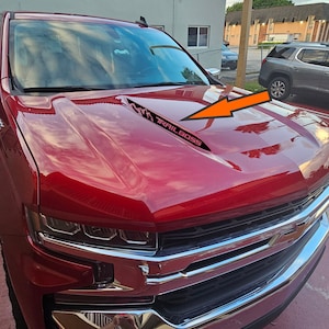 Chevy Silverado 2019-2023 Hood Spear Vinyl Decal Sticker - TRAIL BOSS ...
