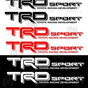TRD Sport Toyota Truck Tacoma Tundra Decals Stickers Vinyl Bedsides Set ...