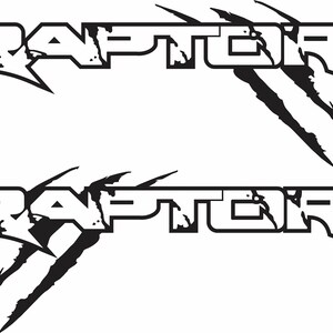 Ranger Raptor Claws Outline Decals Sticker Bedside Fit Ford F150 Ford ...