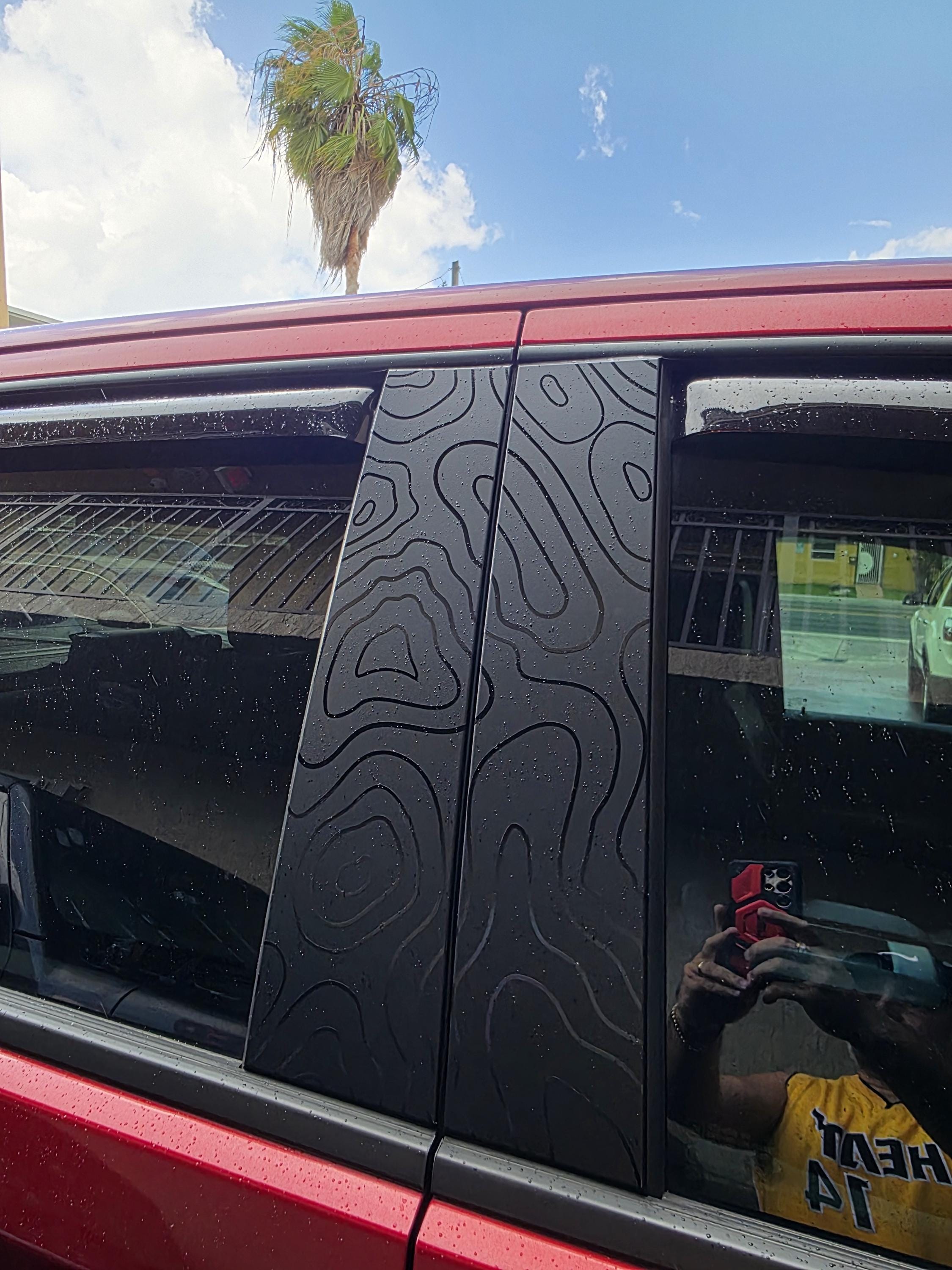 Topographic B Pillar Vinyl Decal: Silverado 1500 Crew/double Cab (2019 ...