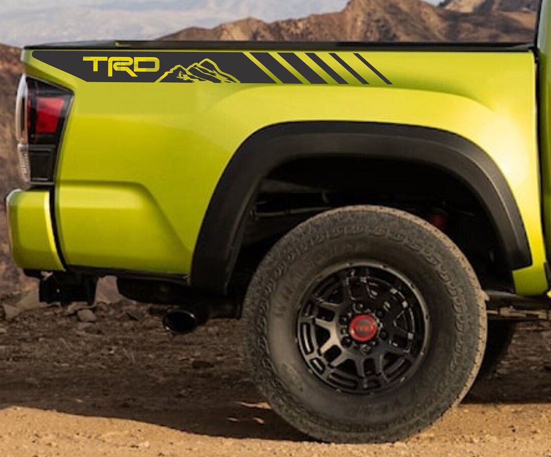 Toyota Tacoma Set of 2 TRD MOUNTAINS Bed Vinyl Decal Sticker Graphics ...