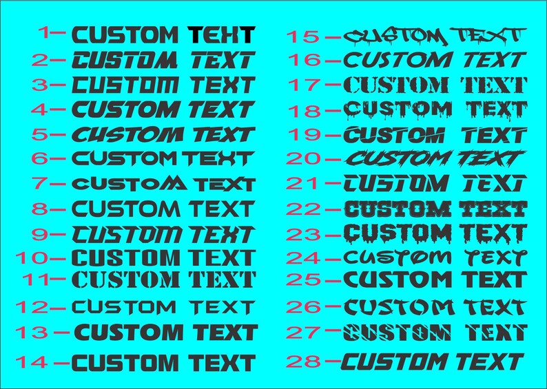 22" 2 Color Outline Custom Text Hood Decals (set of Two) ,fits Jeep ...