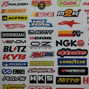 JDM Racing Car Stickers Pack Sponsors Logos Team Racing Sports Drift ...