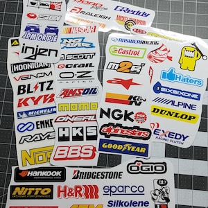 JDM Racing Car Stickers Pack Sponsors Logos Team Racing Sports Drift ...
