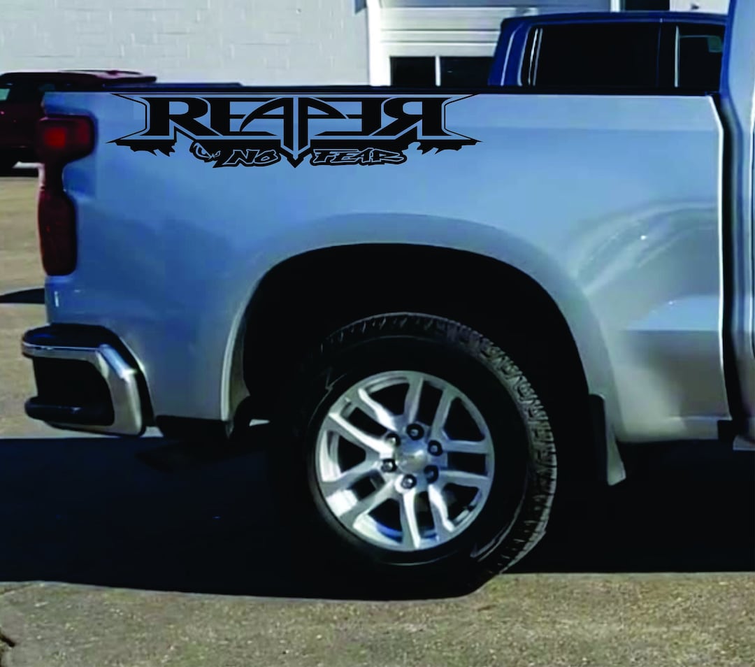 Chevy Silverado Bedside Decal (2 Pcs), Reaper Decal, Chevy Stickers ...