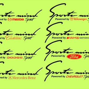Sports Mind Decal Sticker, Car Headlight Taillight Eyebrow Decal ...