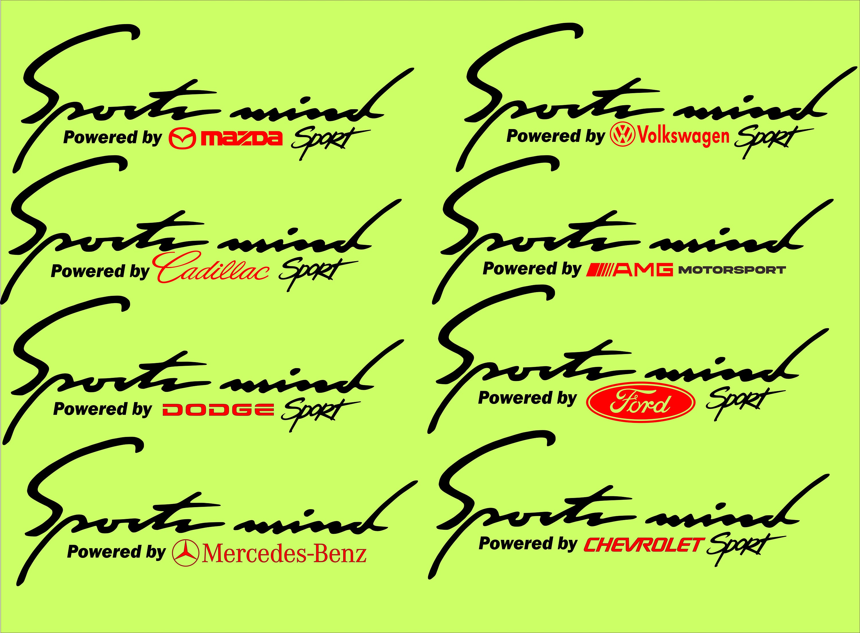 Sports Mind Car Decal Sticker, Racing Style (12'' X 4.4'') - Etsy