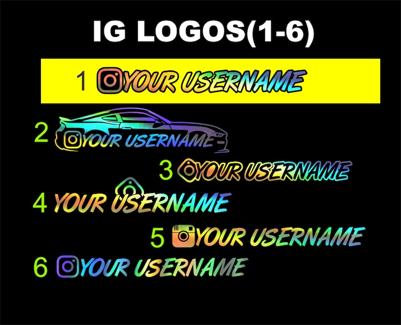 Custom Instagram Decal Instagram Sticker Instagram Oil Slick - Etsy