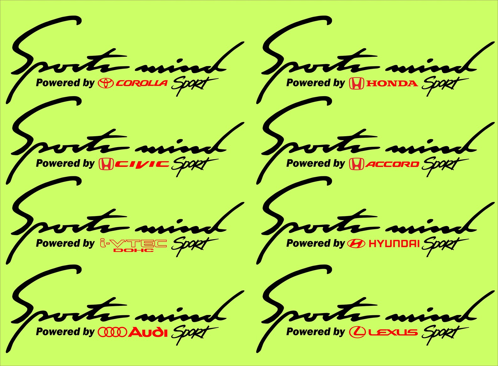 Sports Mind Car Decal Sticker, Racing Style (12'' X 4.4'') - Etsy