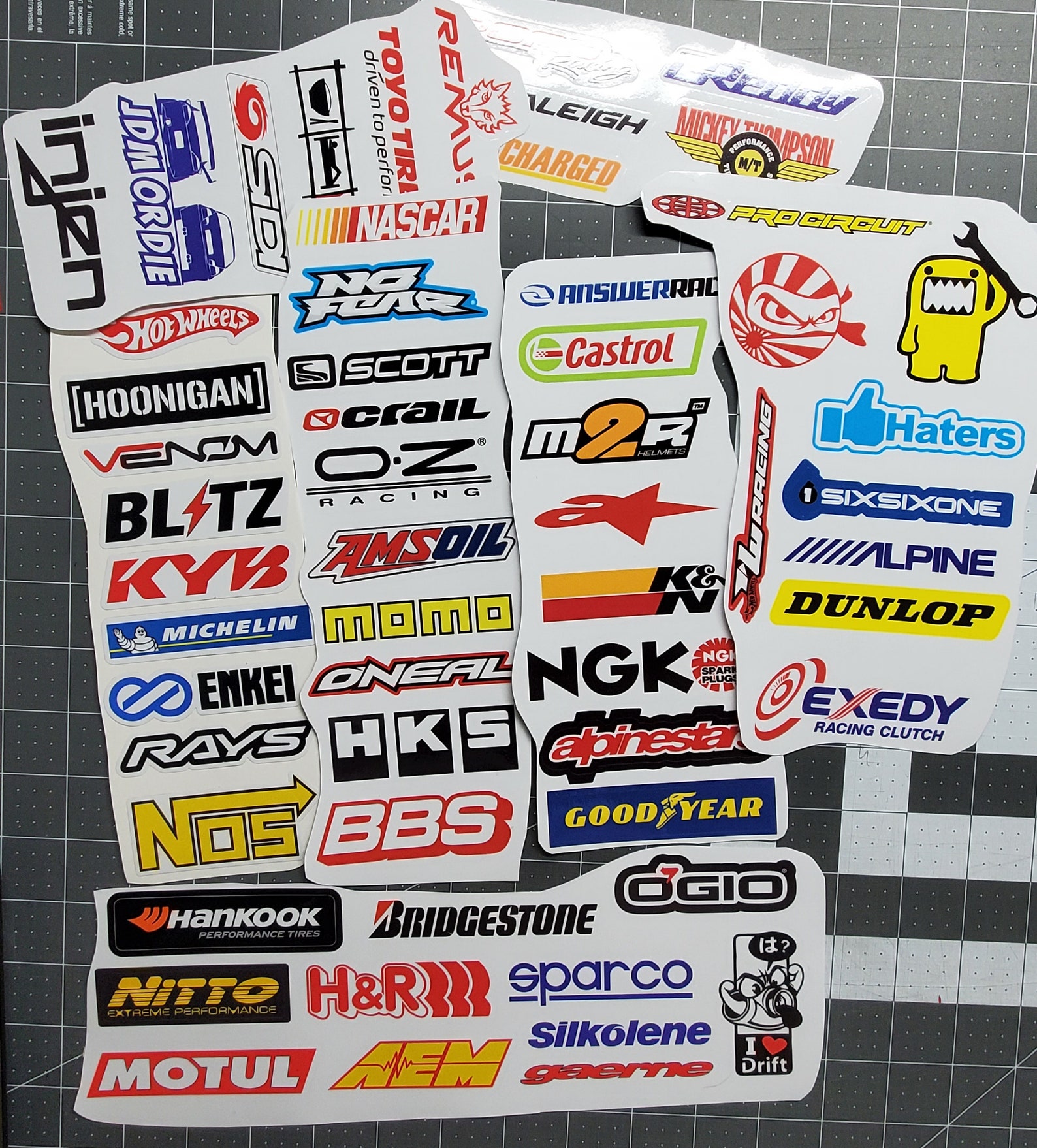 JDM Racing Car Stickers Pack Sponsors Logos Team Racing Sports Drift ...