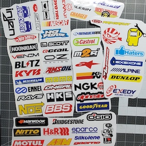 JDM Racing Car Stickers Pack Sponsors Logos Team Racing Sports Drift ...