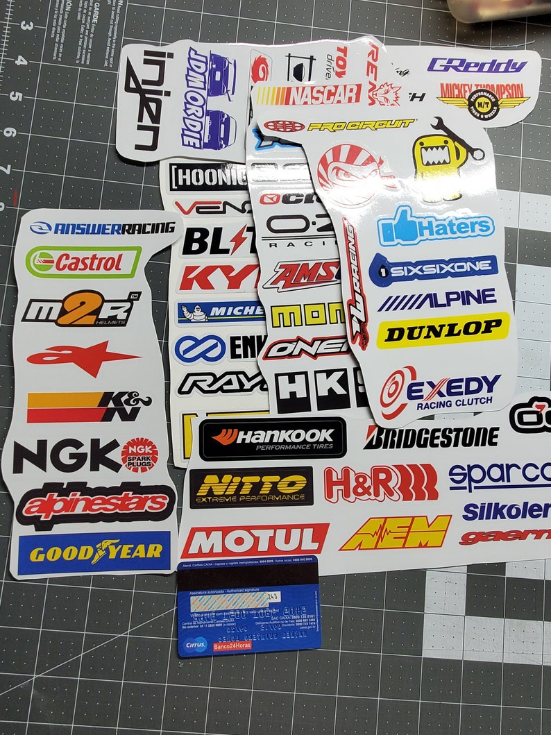 JDM Racing Car Stickers Pack Sponsors Logos Team Racing Sports - Etsy