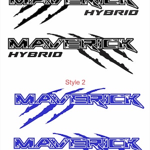 Ford Maverick Claw Mark Vinyl Decal Sticker 2pcs, Bedside Truck Decal ...
