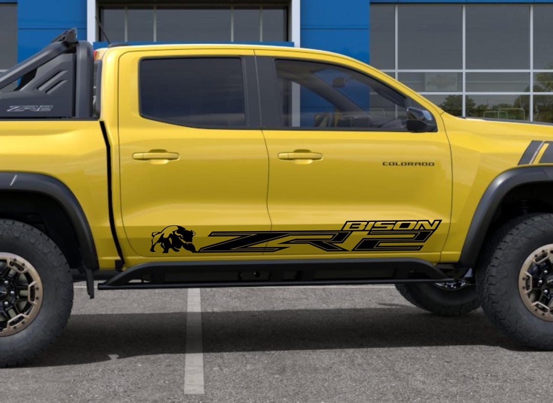 Chevy Colorado ZR2 Bison Rocker Panel Decals – Vinyl Side Graphic Kit ...