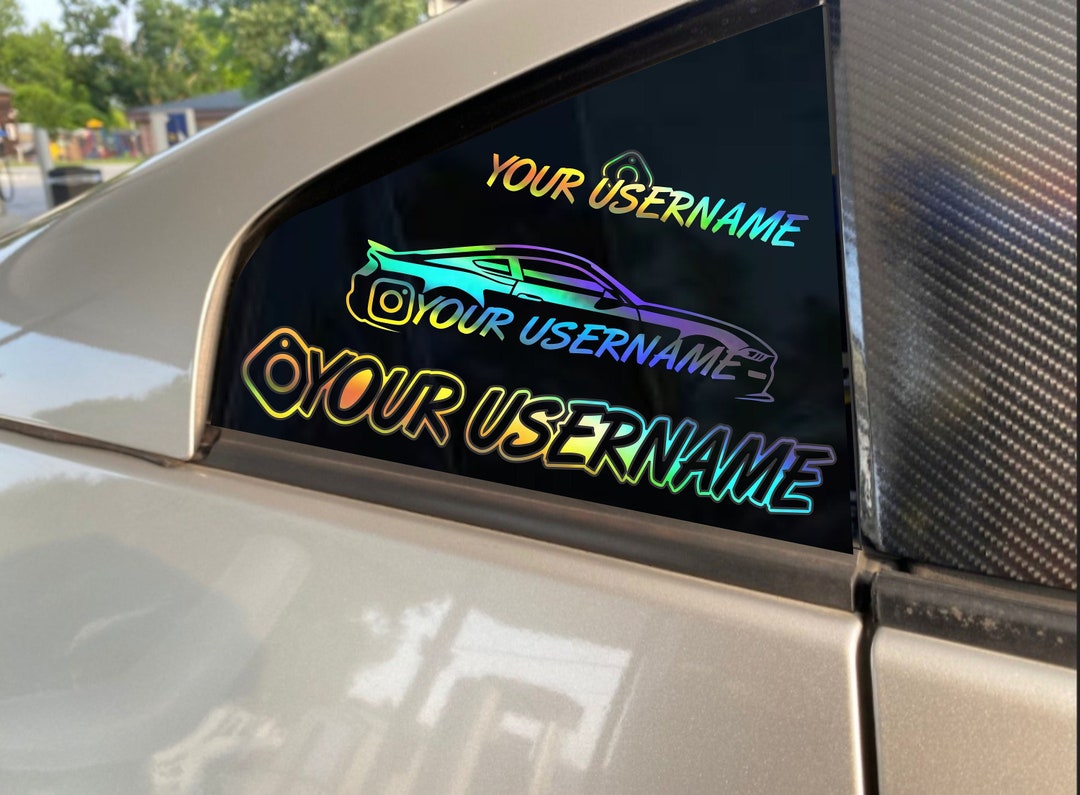 Custom Instagram Decal, Instagram Sticker Instagram Oil Slick Sticker ...