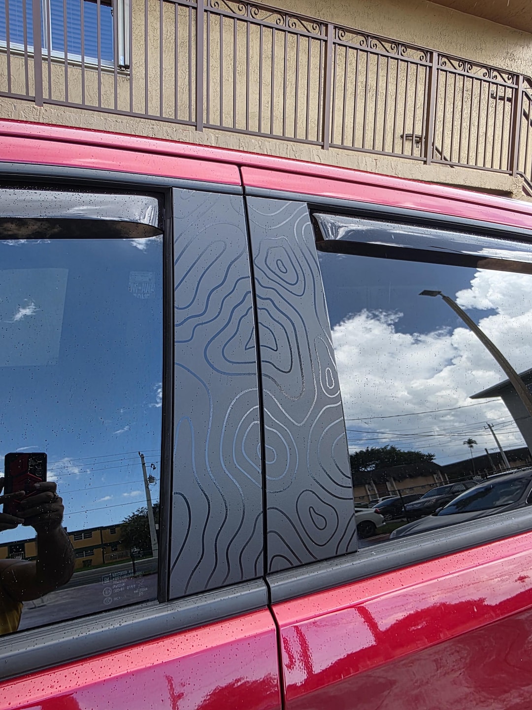 Topographic B Pillar Vinyl Decal: Silverado 1500 Crew/double Cab (2019 ...
