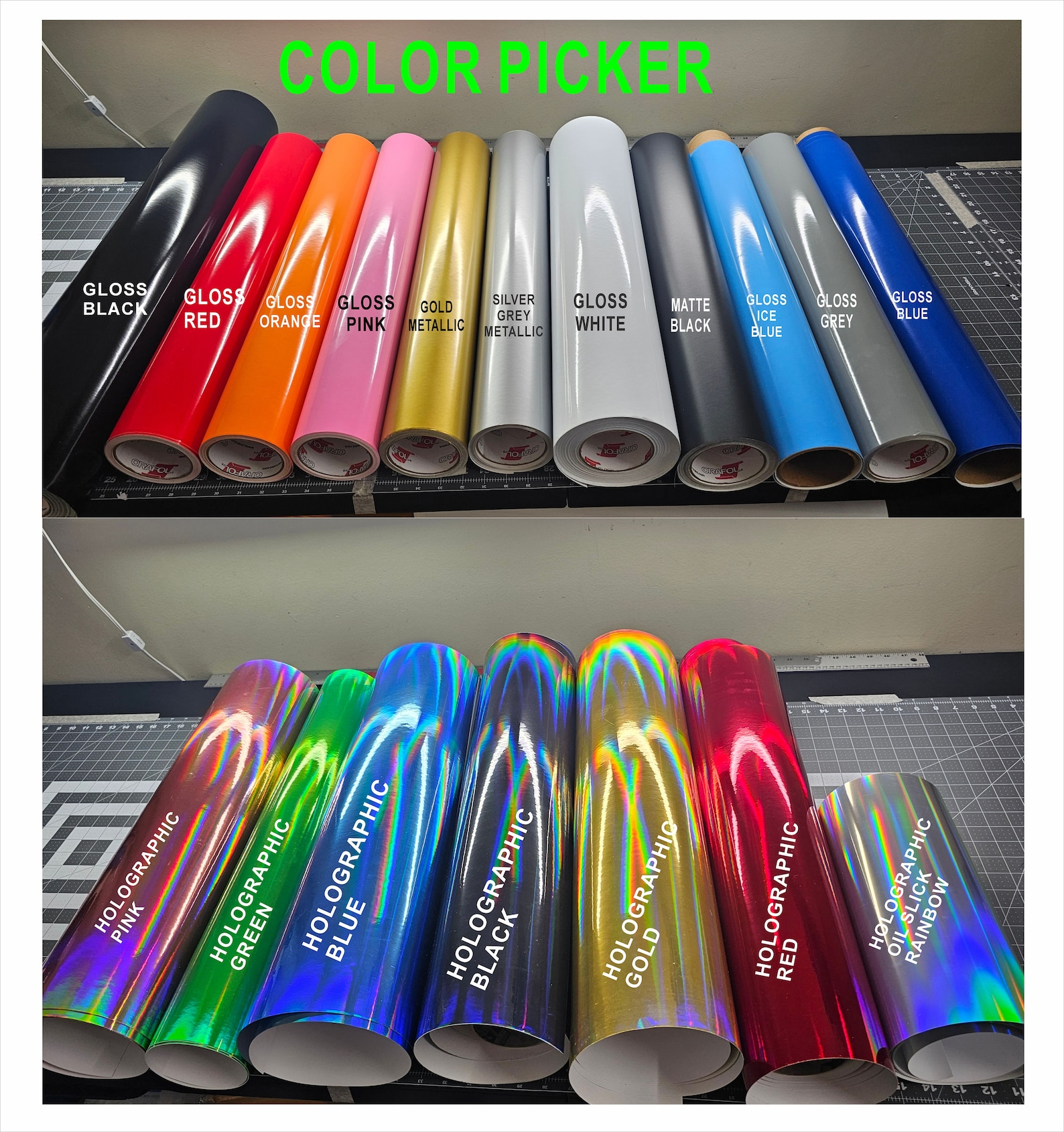 Sponsor Decals for Door Bedside Vinyl Stickers Lot Pack Oil Slick Color ...