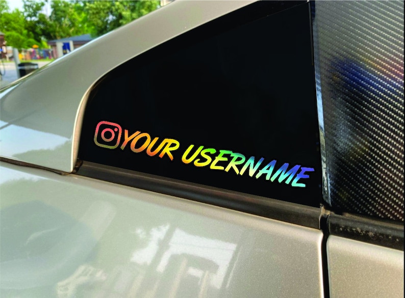 Custom Instagram Decal Instagram Sticker Instagram Oil Slick - Etsy