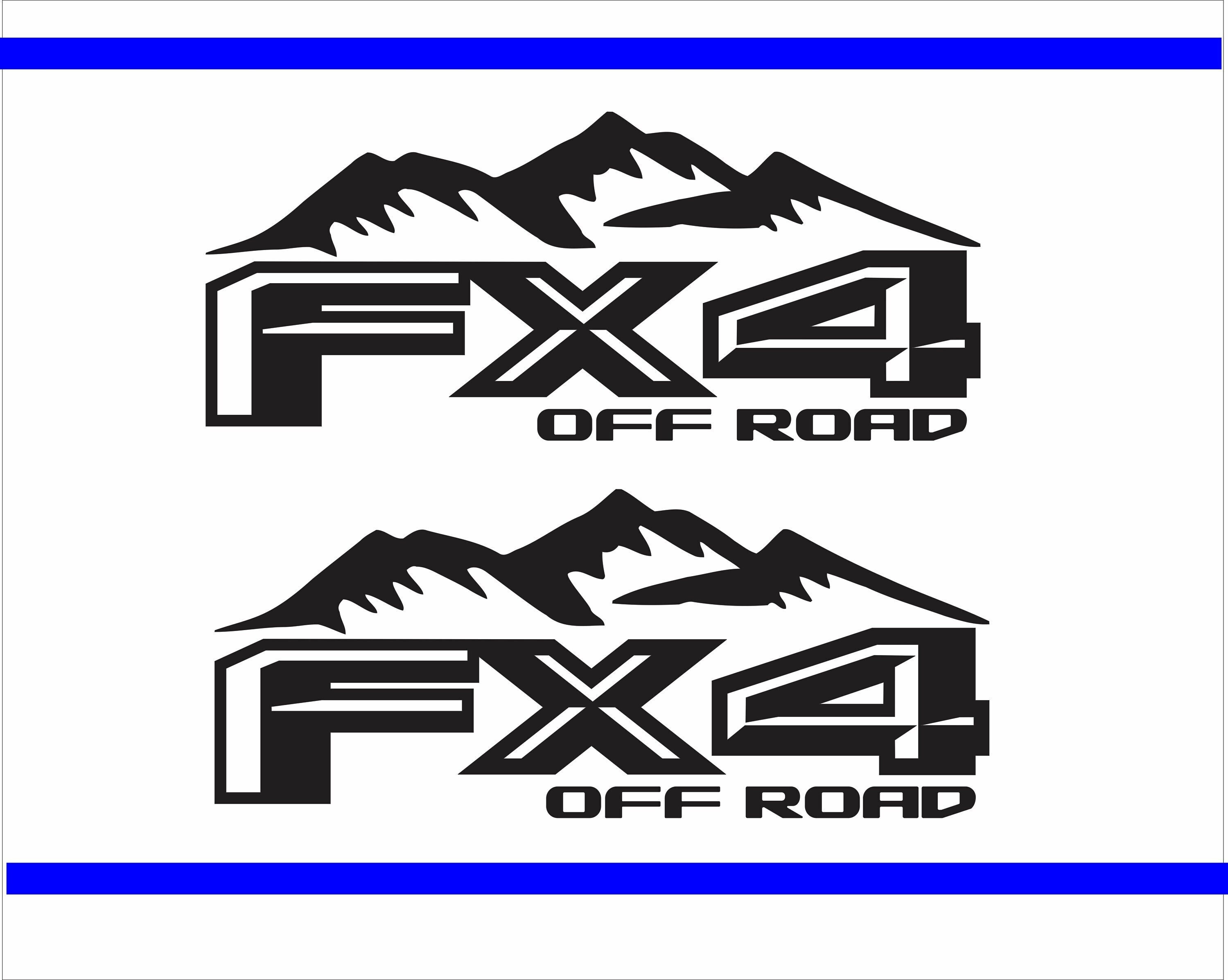 FX4 OFF ROAD Mountain Decal Sticker Ford Fx4 Series, Maverick, Ranger ...