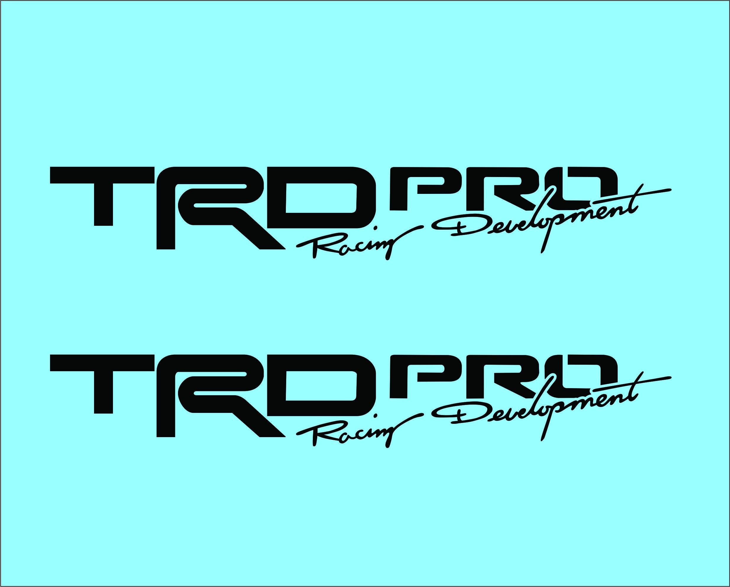 X2 TRD Pro Toyota Racing Development Tacoma Tundra Bedside Decal Vinyl ...