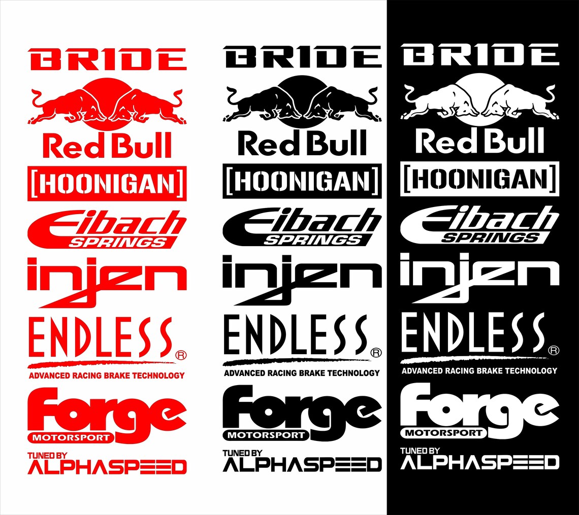 Sponsor Decals for Door Bedside Car Accessories Vinyl Sticker Car ...