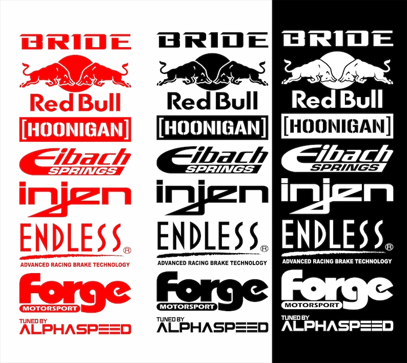 Sponsor Decals for Door Bedside Car Accessories Vinyl Sticker Car ...