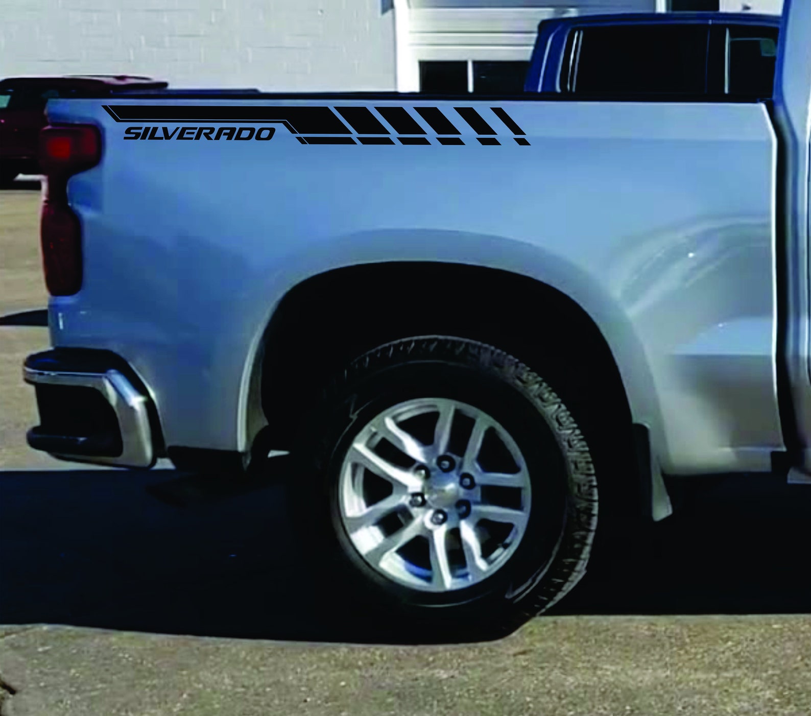 Chevy Silverado Bedside Decal (2 Pcs), STRIPES Decal, RST, LT, Trail ...