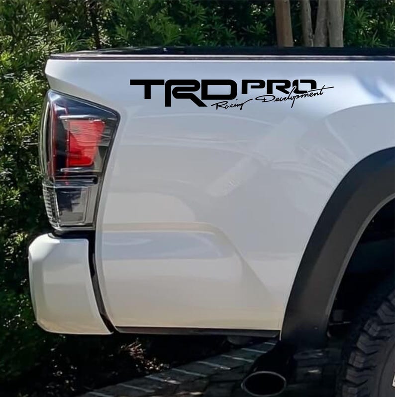 X2 TRD Pro Toyota Racing Development Tacoma Tundra Bedside Decal Vinyl ...