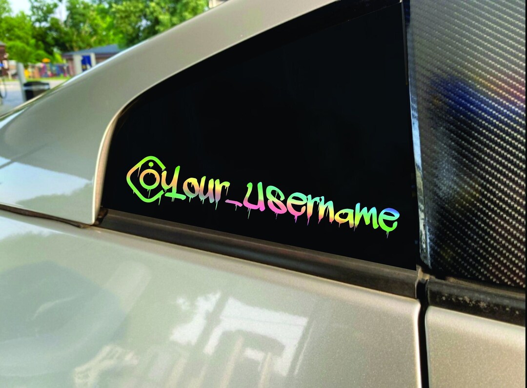 Instagram Decal/ Personalized Instagram Decal Sticker/ Car Decal/ Car ...