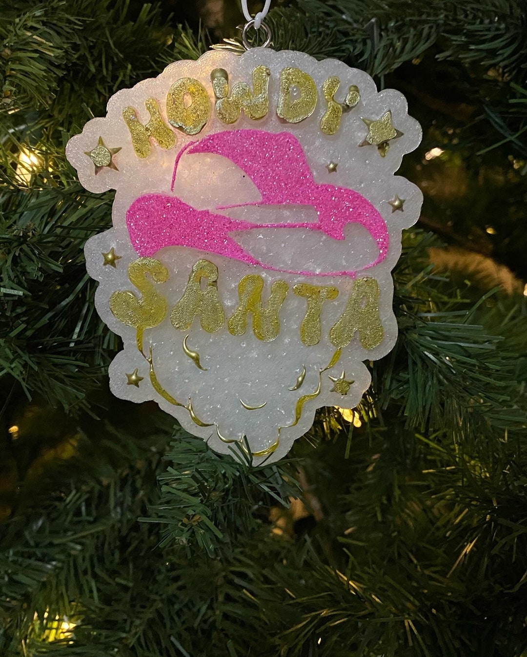 Pink Howdy Santa - Etsy