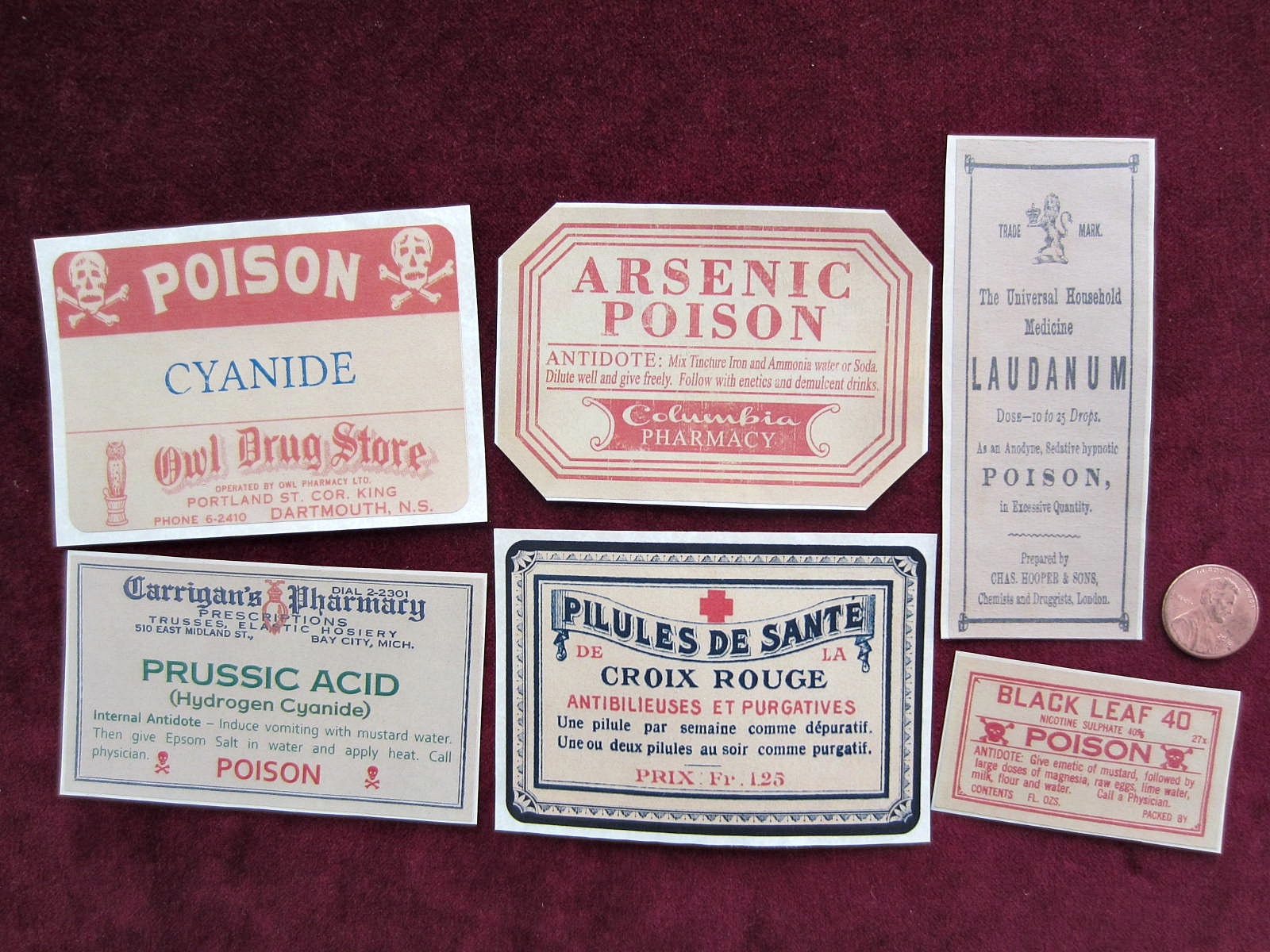 SET of 20 Poison STICKERS Vintage-look Victorian Apothecary - Etsy