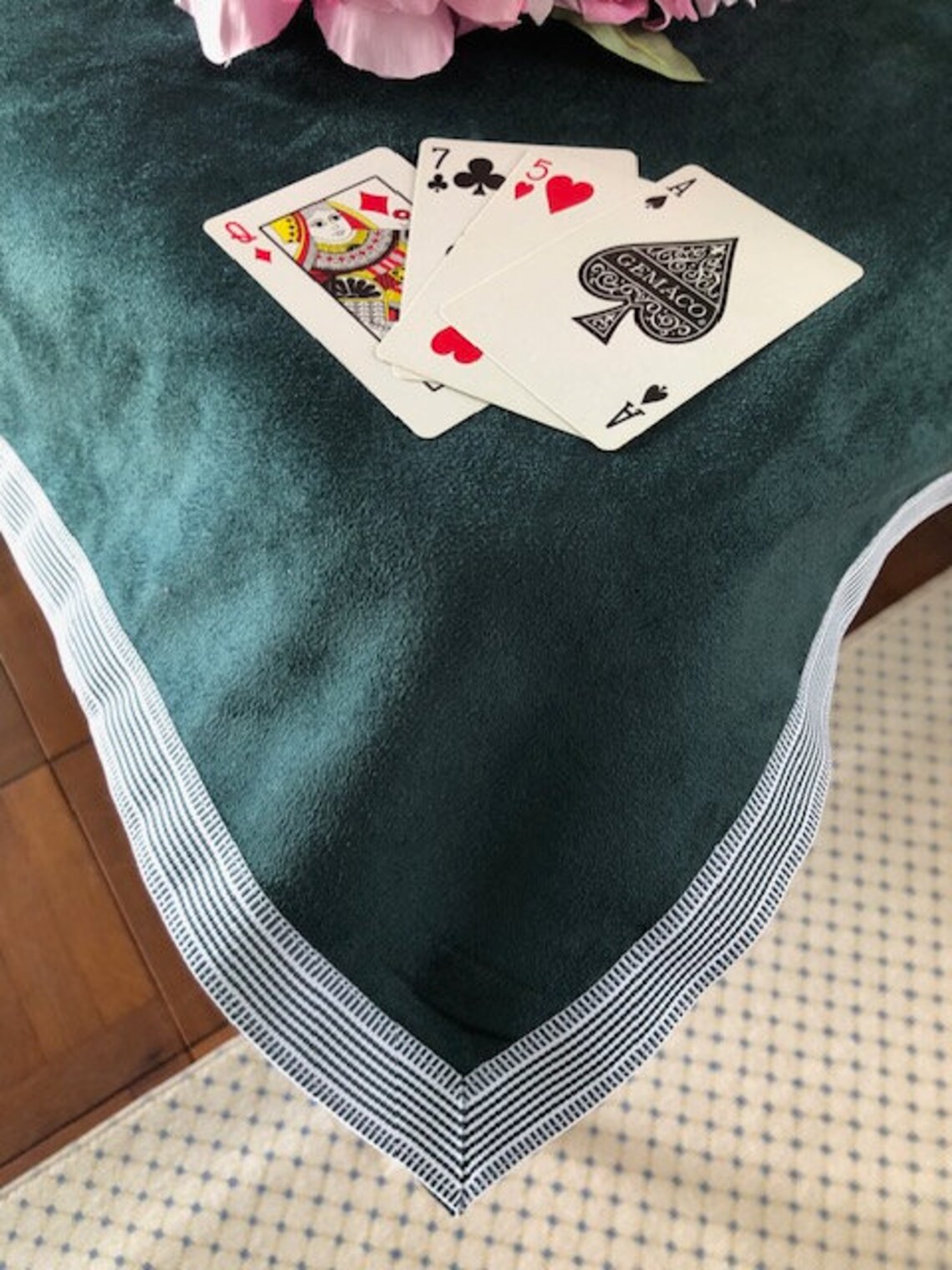 48" Forest Green Bridge and Canasta Table Cover - Etsy