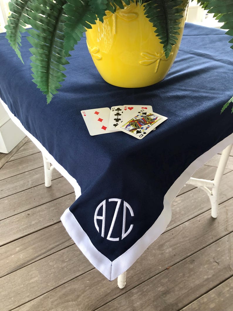 Custom Monogrammed Card Table Covers - Etsy