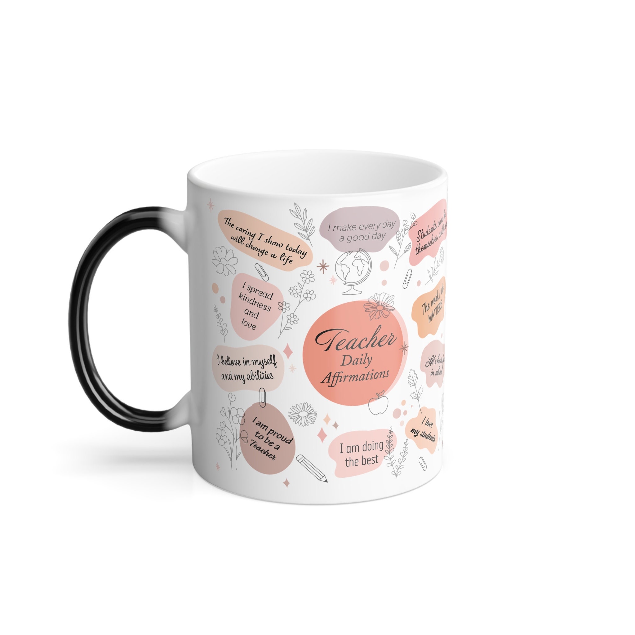 Teacher Affirmation Wrap on Color Morphing Mug, 11oz Teachers Gift ...