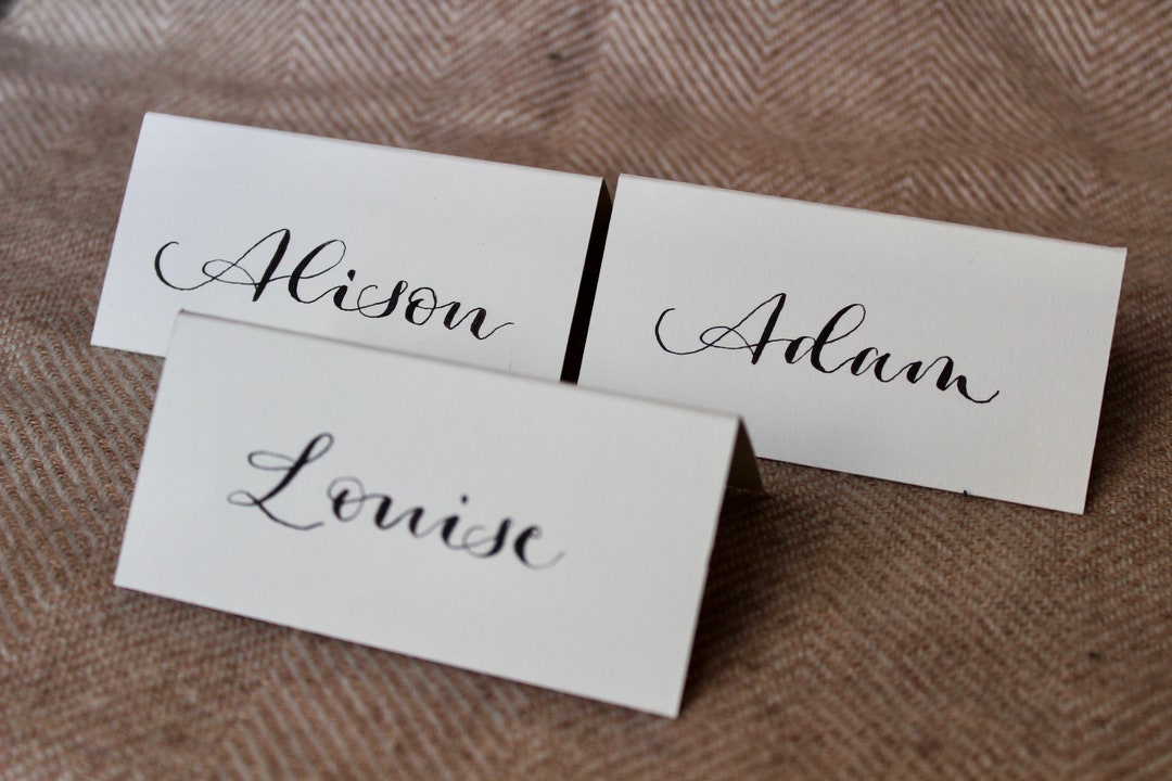 Handwritten Place Cards Name Cards Escort Cards for Weddings & Events ...