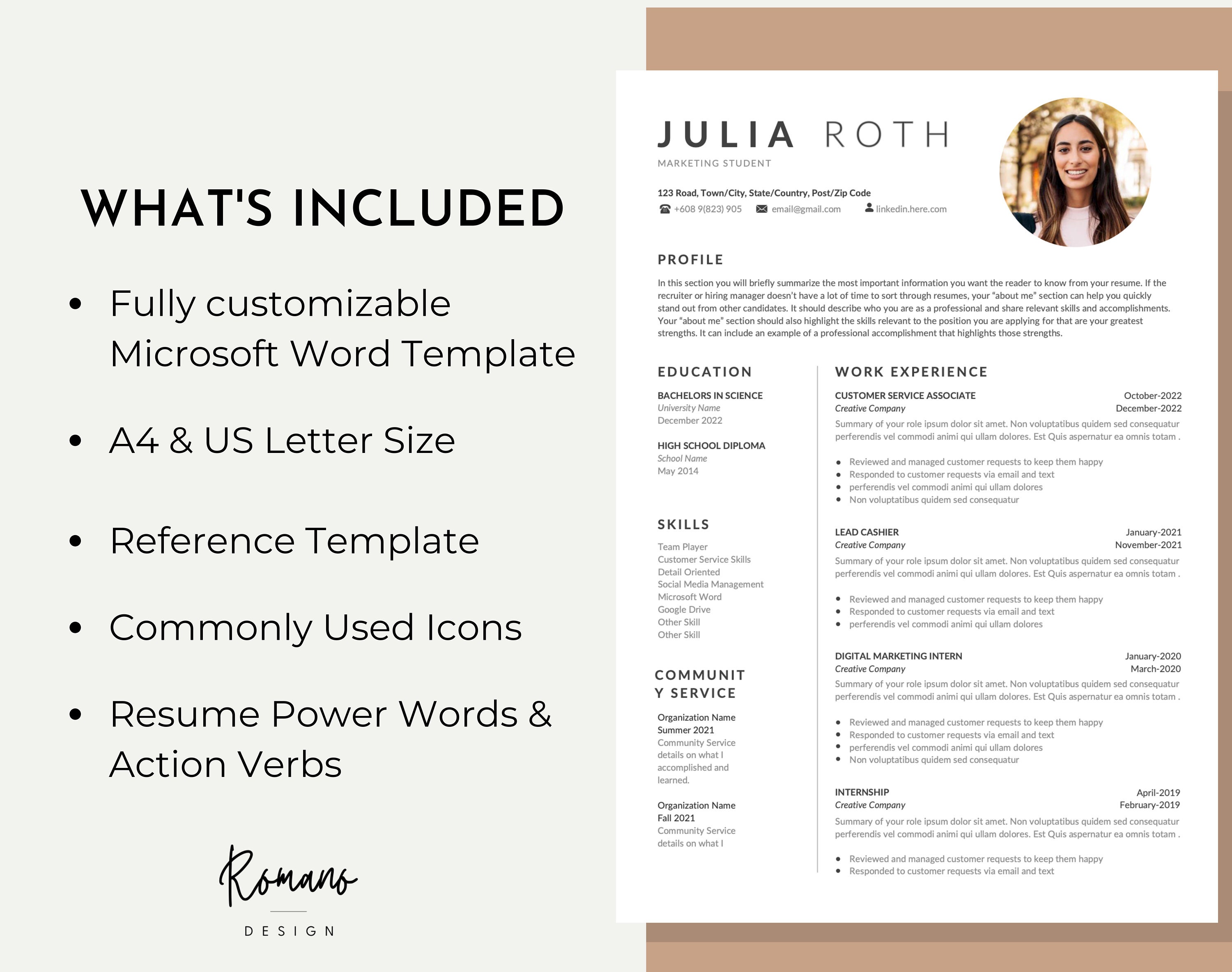 Student Resume Template, Entry Level Resume Template Pages, Resume ...