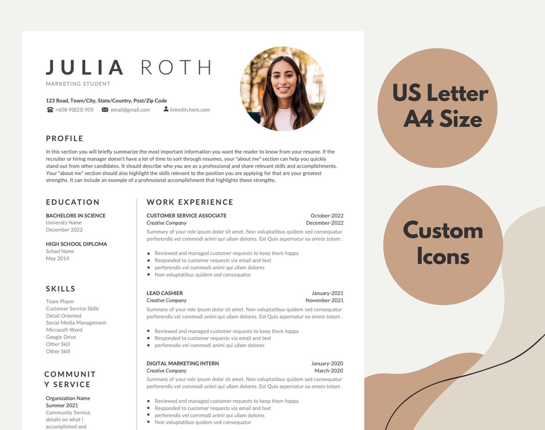 Student Resume Template, Entry Level Resume Template Pages, Resume ...