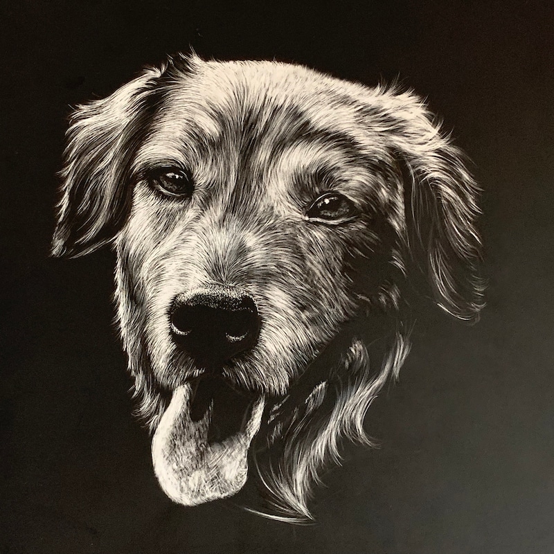 Scratchboard Art - Etsy