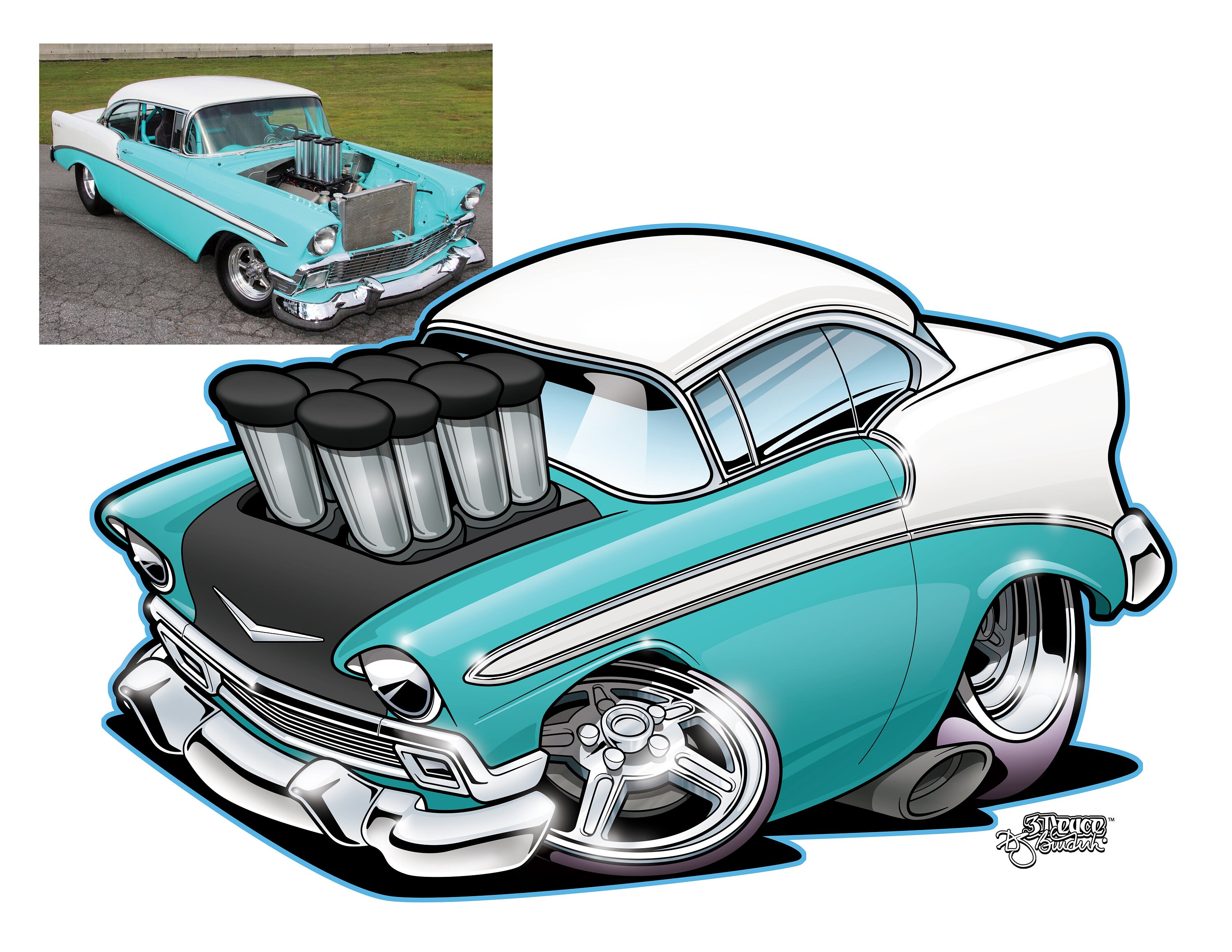 Custom Cartoon Car Toon-up Drawing. 100% Original and the Perfect Gift ...
