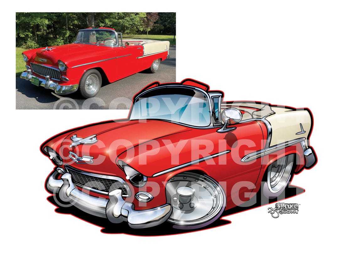 Custom Car Cartoon Drawing – Personalized Automotive Art From Your ...