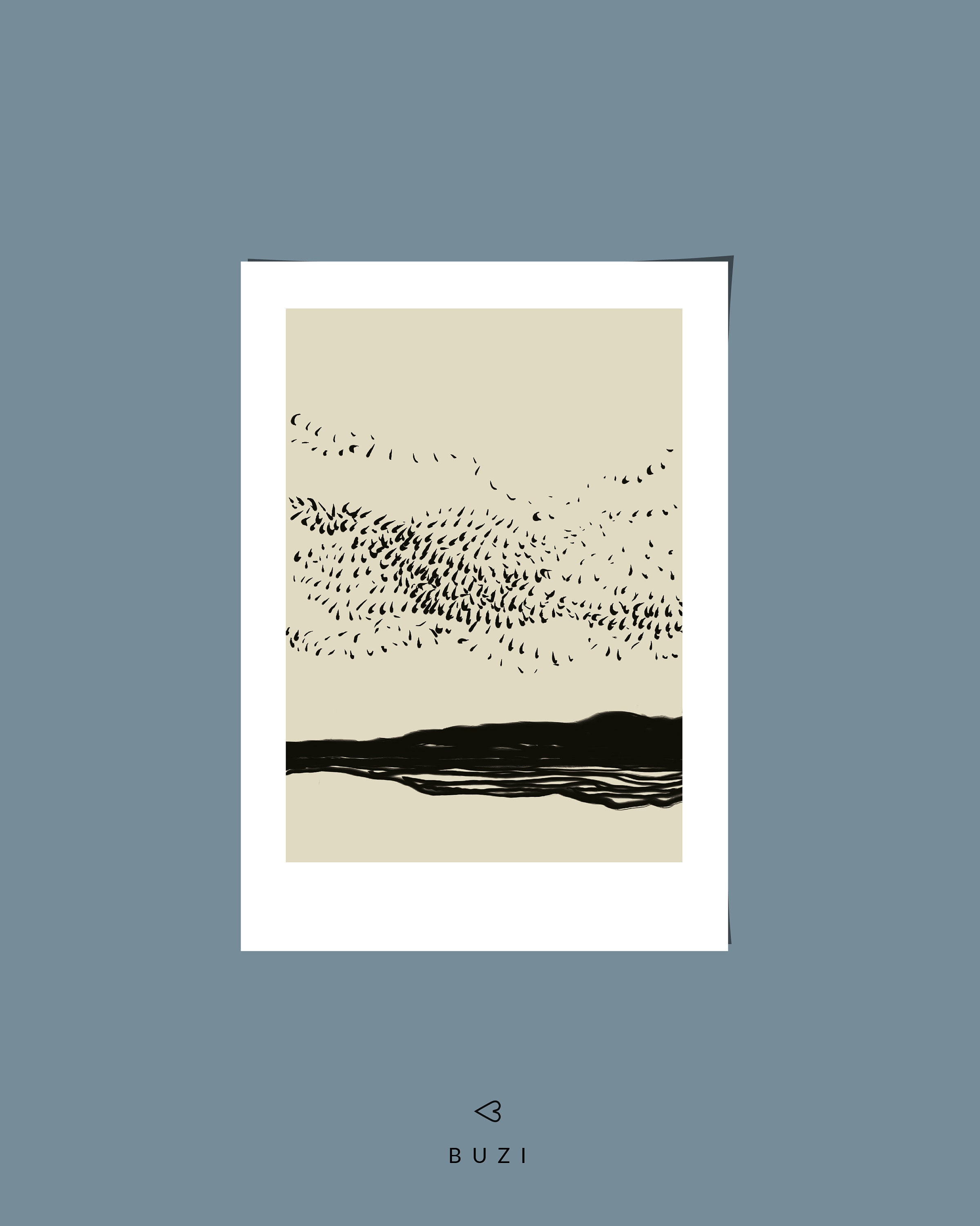 Murmurs Modern Abstract Print Printable Wall Art Beige Black - Etsy